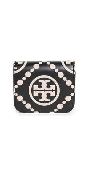 Tory Burch T Monogram Contrast Embossed Mini Wallet