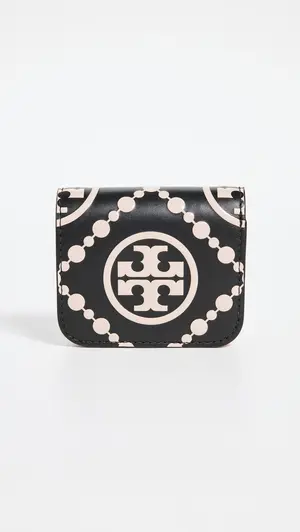 Tory Burch T Monogram Contrast Embossed Mini Wallet