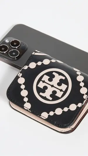 Tory Burch T Monogram Contrast Embossed Mini Wallet