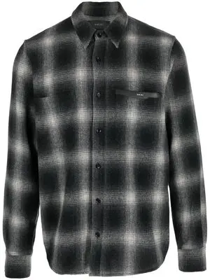 Amiri Logo-patch Check-print Shirt