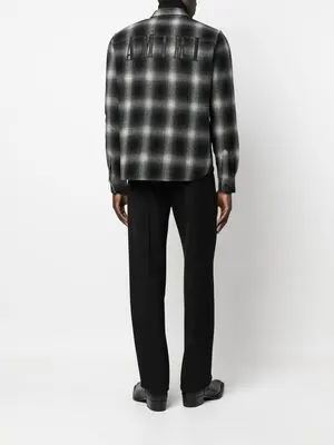 Amiri Logo-patch Check-print Shirt