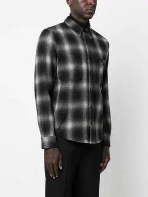 Amiri Logo-patch Check-print Shirt