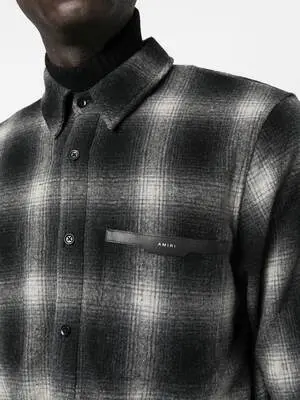 Amiri Logo-patch Check-print Shirt