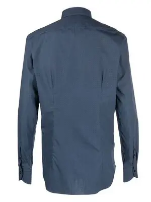 DELL'OGLIO Long-sleeve Button-up Shirt - Blue