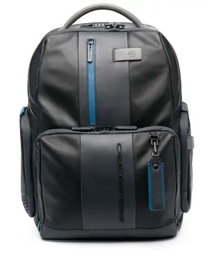 PIQUADRO Debossed-logo Detail Backpack - Black