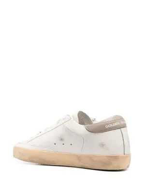 GOLDEN GOOSE Super-star Nappa Leather Sneakers With Metallic Star - White