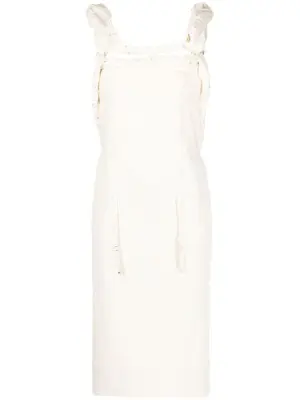 Jacquemus Open-back Ruffle-shoulder Dress