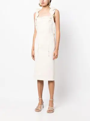 Jacquemus Open-back Ruffle-shoulder Dress