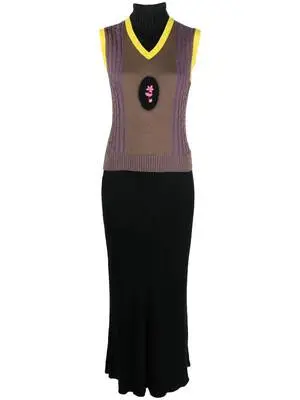 CORMIO Colour-block Knit Dress