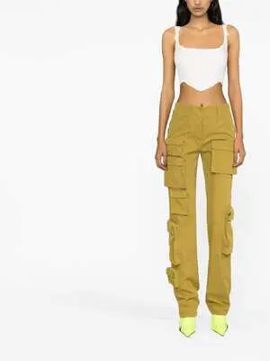 Off-White Multipocket Straight-leg Cargo Trousers - Yellow