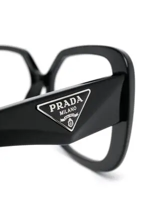 Prada Triangle Logo-plaque Square-frame Glasses