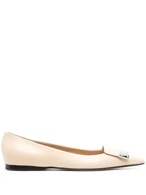 SERGIO ROSSI Sr1 Flat Leather Pumps