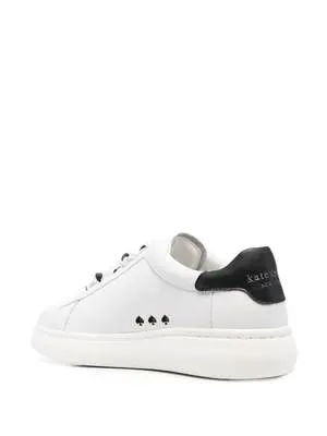 Kate Spade New York Leather Polka-dot Sneakers - White