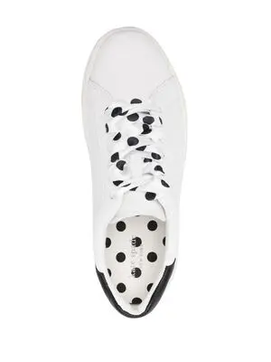 Kate Spade New York Leather Polka-dot Sneakers - White