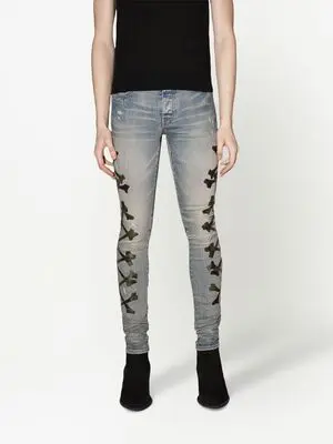 Amiri Camo Bones Skinny Jeans