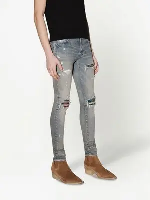 Amiri Thrasher Rainbow Paisley Jeans - Blue