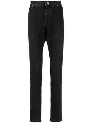 Balmain Mid-rise Straight-leg Jeans - Black
