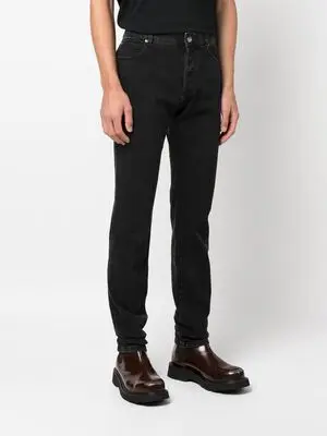 Balmain Mid-rise Straight-leg Jeans - Black
