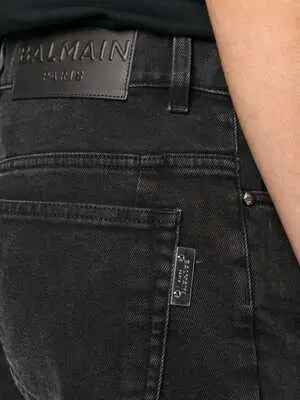 Balmain Mid-rise Straight-leg Jeans - Black