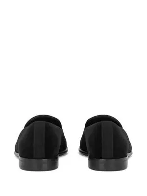 Dolce & Gabbana Embroidered Velvet Slippers