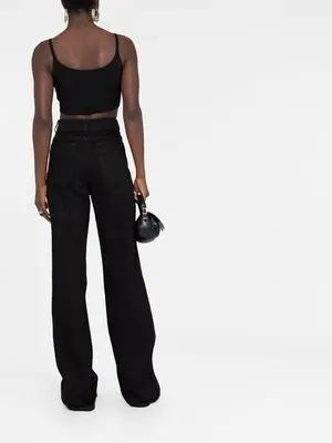 Versace La Greca Medusa '95 Knitted Crop Top - Black