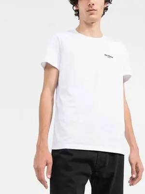 Balmain Logo-embroidered Cotton T-shirt - White