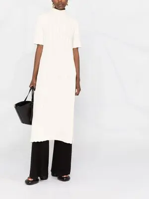 JIL SANDER Short-sleeve Ribbed-knit Dress