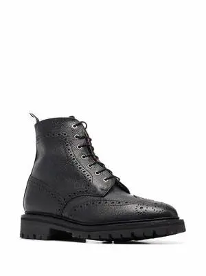 Thom Browne Lace-up Brogue Boots - Black