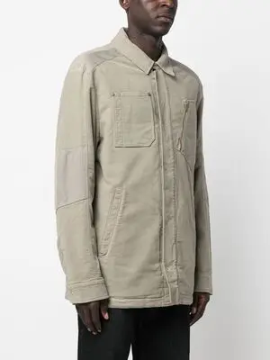 OBJECTS IV LIFE Logo-print Canvas Twill Shirt Jacket - Green