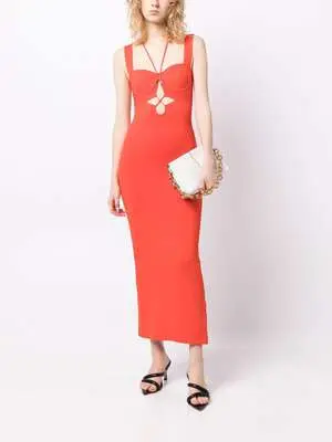 Galvan Kali Cutout-detail Dress - Red