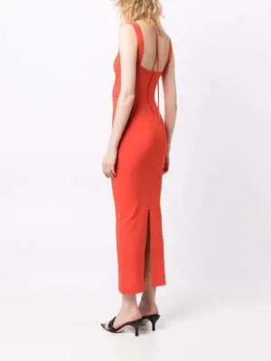 Galvan Kali Cutout-detail Dress - Red