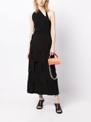 Galvan Asymmetrical Neck Sleeveless Top