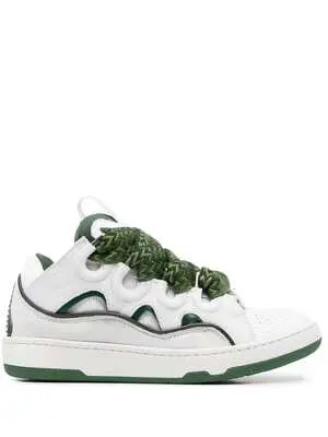 LANVIN Curb Panelled Lace-up Sneakers