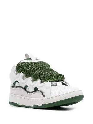 LANVIN Curb Panelled Lace-up Sneakers