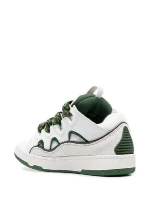 LANVIN Curb Panelled Lace-up Sneakers