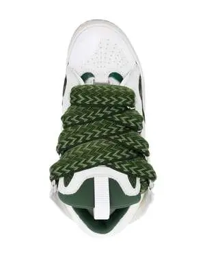LANVIN Curb Panelled Lace-up Sneakers