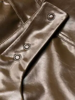 GANNI Faux-leather Trousers
