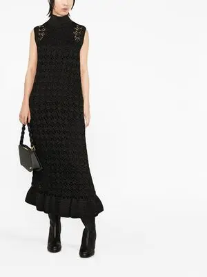 GANNI High-neck Sleeveless Dress
