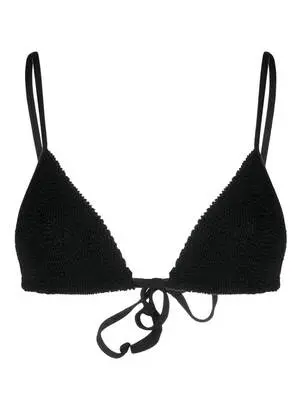 Bond Eye Crinkled Bikini Top - Black