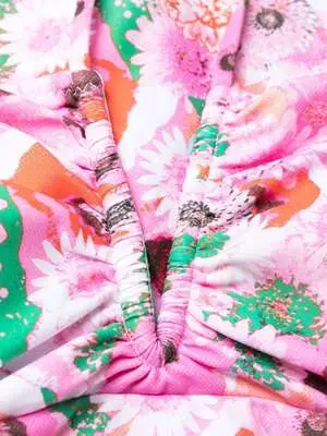 GANNI Floral-print One-piece Swimsuit