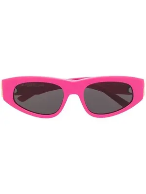 Balenciaga Logo-plaque Cat-eye Sunglasses - Pink