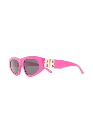 Balenciaga Logo-plaque Cat-eye Sunglasses - Pink