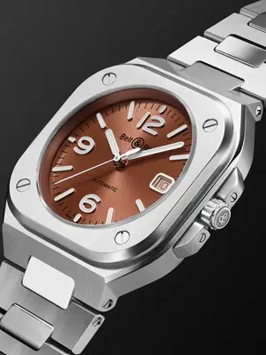 BELL & ROSS Br 05 Automatic Stainless Steel Watch - Brown