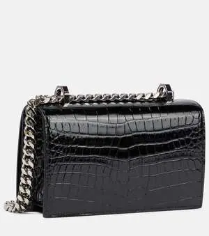 Alexander McQueen Jewelled Satchel Small - Black