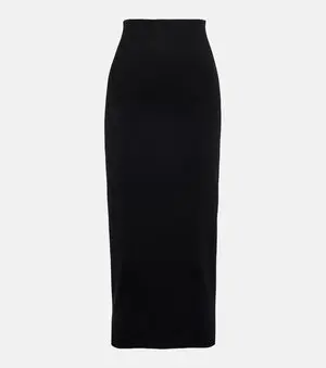 Victoria Beckham Body High-rise Knit Midi Skirt - Black