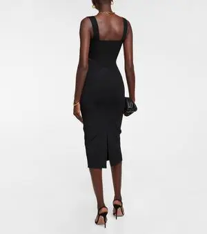 Victoria Beckham Body High-rise Knit Midi Skirt - Black