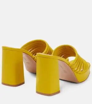 GIANVITO ROSSI Lena 95 Leather Mules