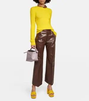 GIANVITO ROSSI Lena 95 Leather Mules