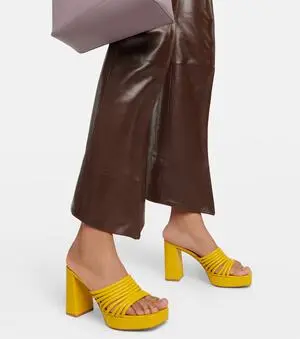 GIANVITO ROSSI Lena 95 Leather Mules