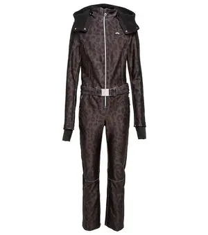 JETSET Magic Ghoster Leopard-print Ski Suit - Black